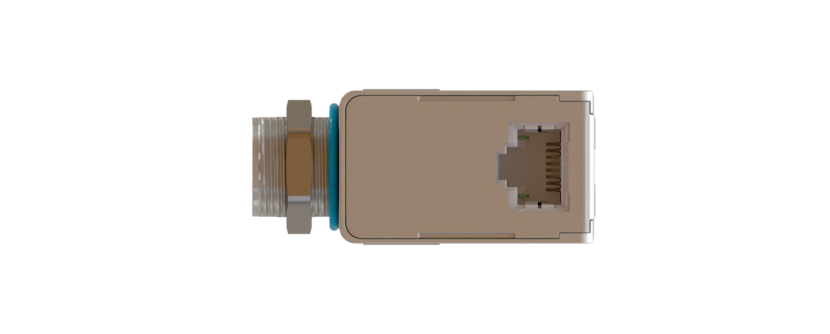 RJ45 - M12 - Y-CON - Coupler - Adapter - Metal - A8-coded - 100 MBit - 90°