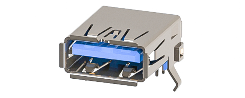 USB 3.0 - A-Type - Female - 90° - TH