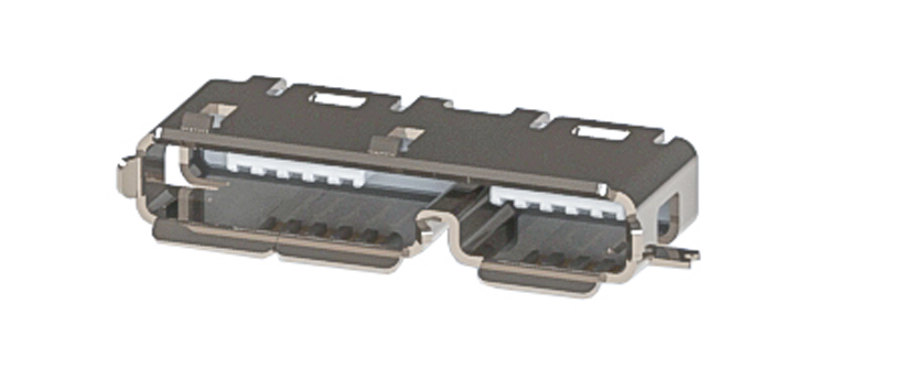 Micro USB 3.0 - AB-Type - 180° - Female - SMT